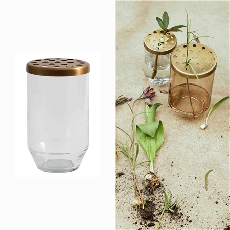 Rosa Vase mit Lochdeckel | Decor-by-Glassor.cz